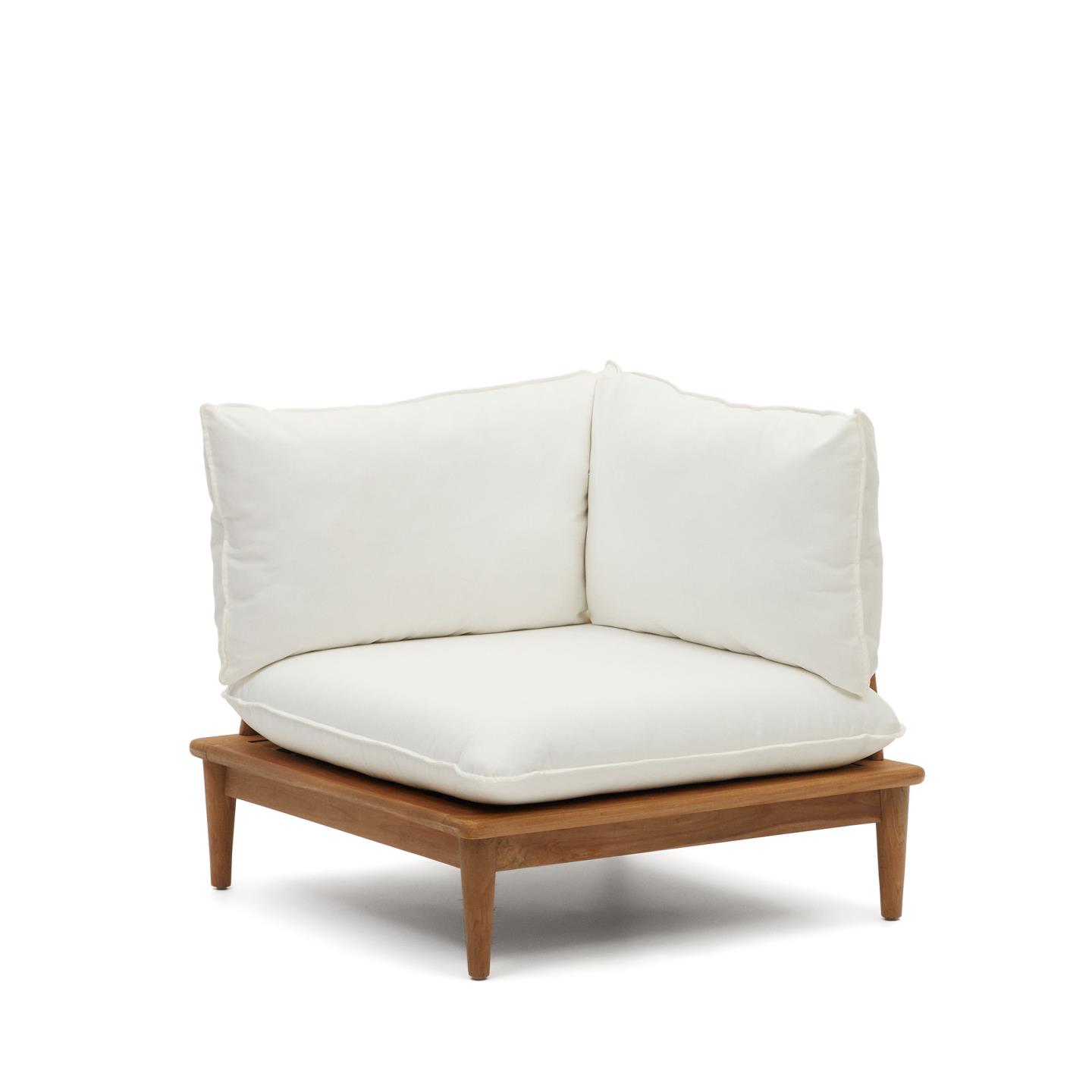Sillón modular rinconero Portitxol de madera maciza de teca KAVE HOME ...
