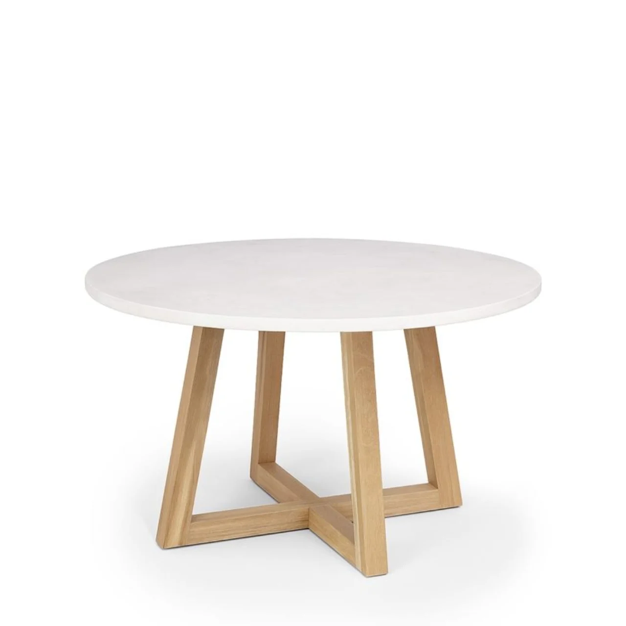 Mesa de Comedor Osaka Redonda Microcemento y Madera de Mango 140x76 Cm - Moycor - Alarcón